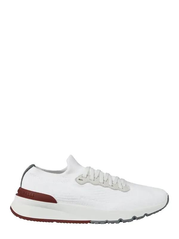 Brunello Cucinelli Cotton Knitted Sneakers - White