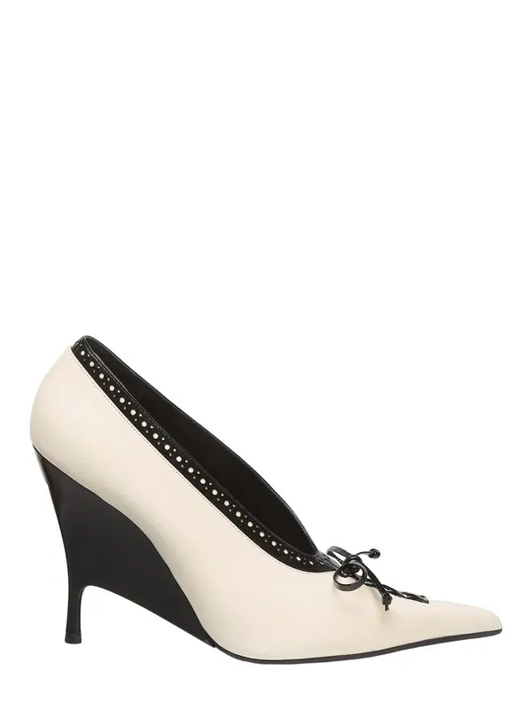 Alexander McQueen Leather Koko Pumps 105 - Ivory