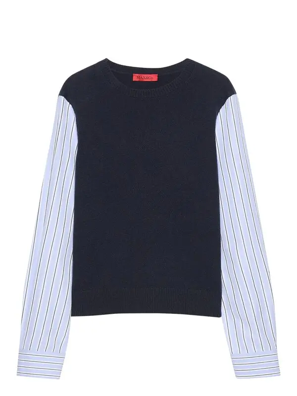 Max & Co. Wool Hybrid Sweater - Navy