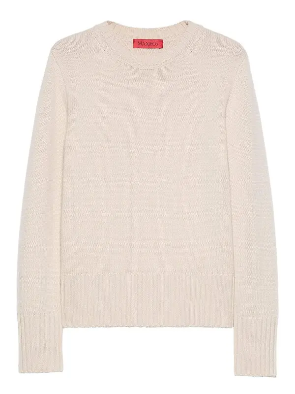 Max & Co. Wool-cashmere Crew Neck Sweater - Beige