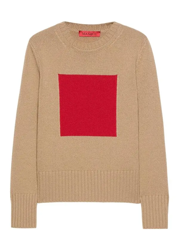 Max & Co. Wool-cashmere Square Sweater - Brown