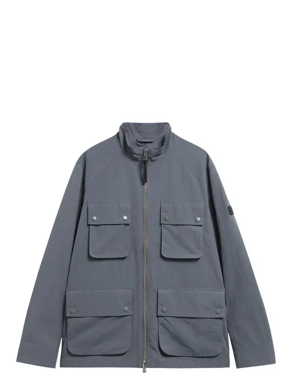 Barbour Stand Collar Cargo Jacket - Gray