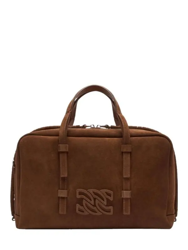 Casadei Bigli Velour Bag - Charred