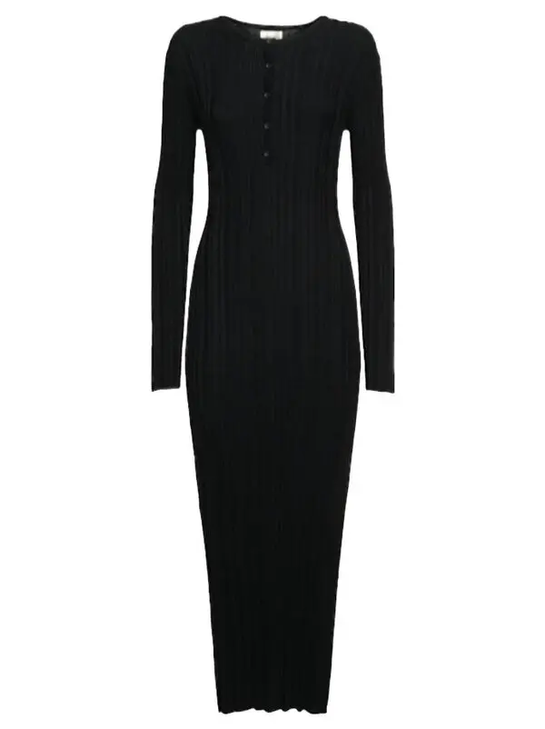 Loulou De Saison Long-sleeve Knit Dress - Black