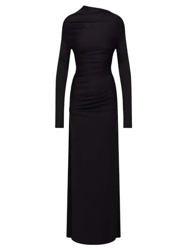 Victoria Beckham Long-sleeved Formal Gown - Black