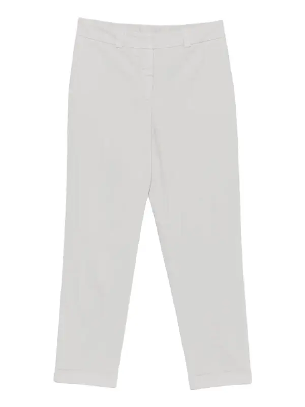 Peserico Cropped Turn-up Trousers - Gray