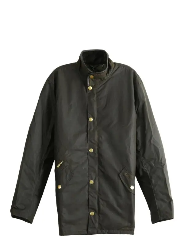Barbour Stand Collar Waxed Jacket - Black