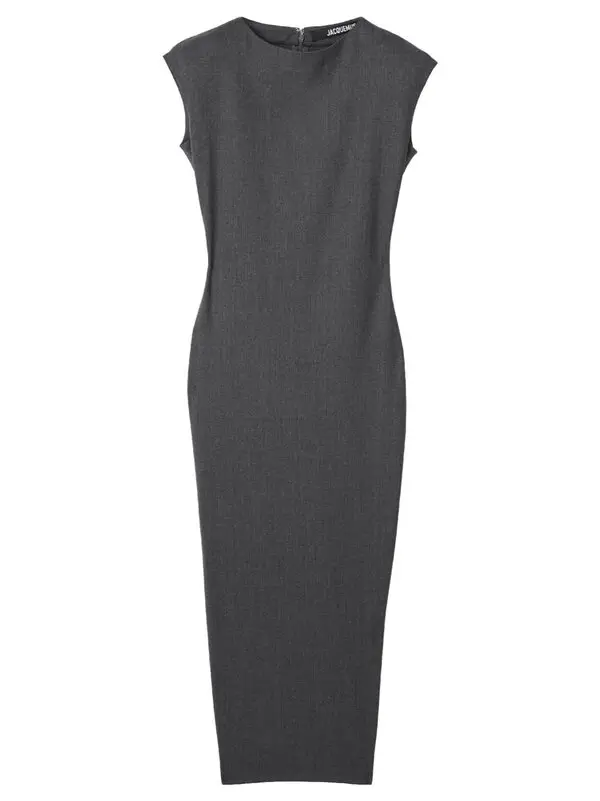 Jacquemus The Alba Midi Dress - Dark Gray