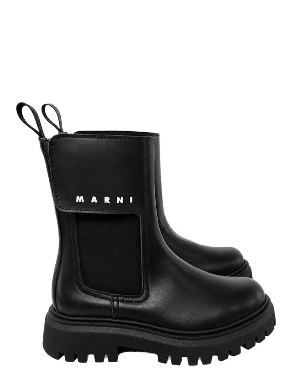 Marni Round-toe Ankle Boots - Black