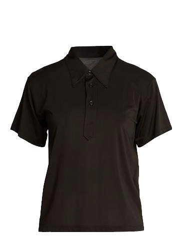MAISON MARGIELA Viscose Blend Polo Shirt - Brown