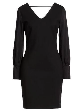 Armani Exchange Viscose Blend Mini Dress - Black