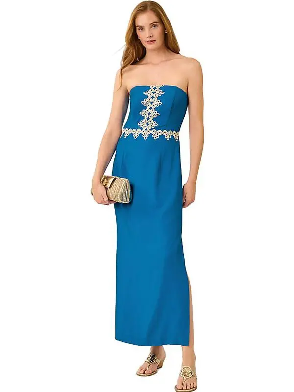 Lilly Pulitzer® Kristella Strapless Maxi Dress - Blue