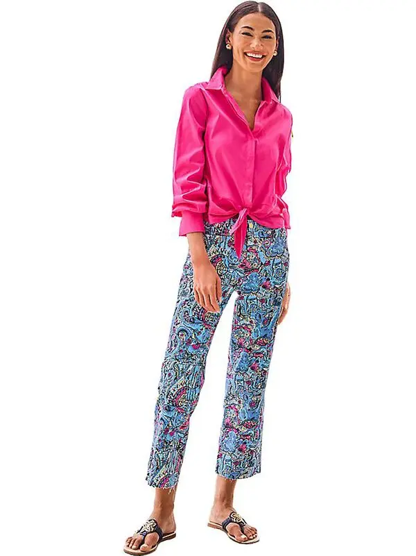 Lilly Pulitzer® Harleen High Rise Crop Jean - Multicolor