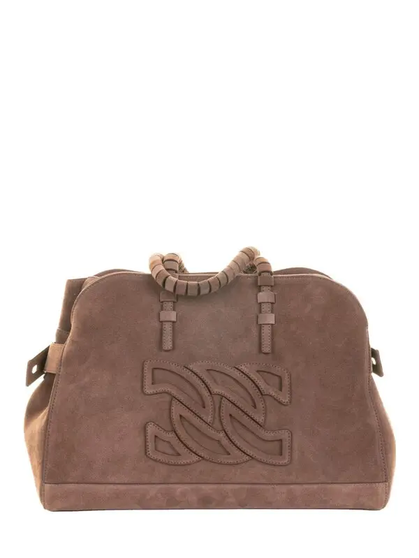 Casadei Park Avenue Velour Bag - Light Brown