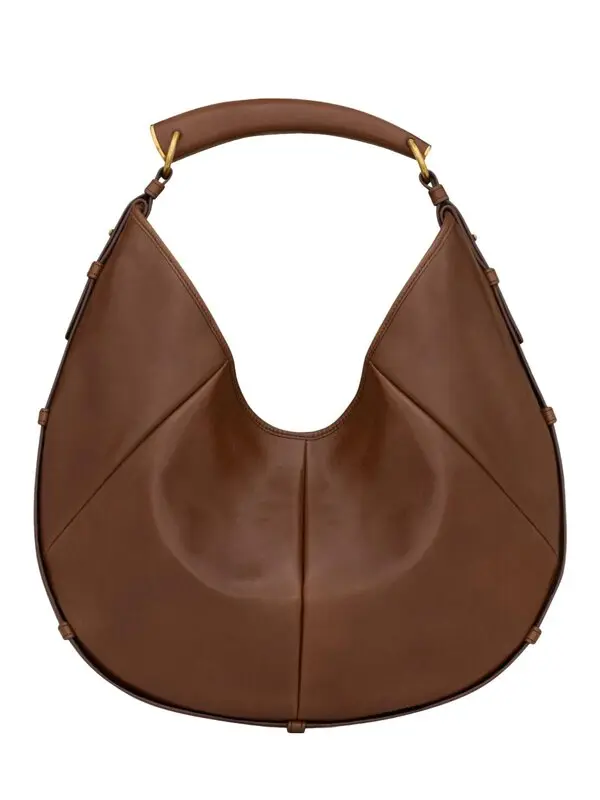 Saint Laurent Mombasa Medium In Smooth Leather - Burnt Bread