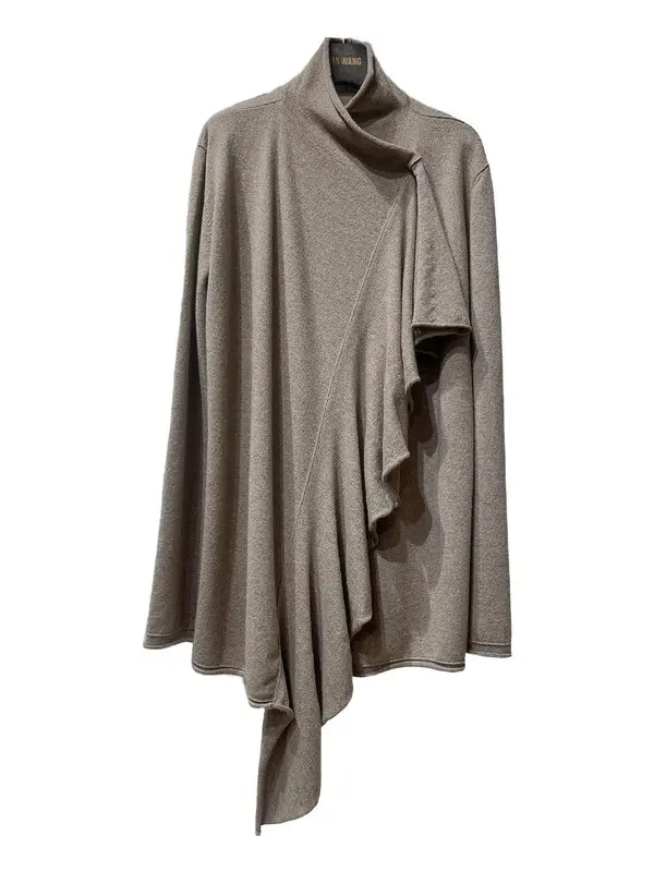 UMA WANG Irregular Turtleneck Knit Top - Gray