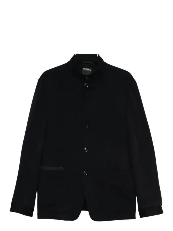 Zegna Navy-blue Oasi-cashmere Il Conte Jacket - Navy Blue