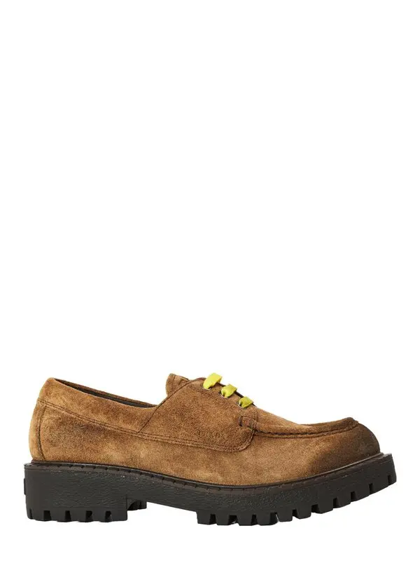 Prada Suede Platform Casual Shoes - Brown