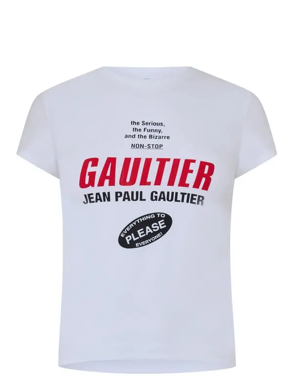 JEAN PAUL GAULTIER Short Sleeve Crewneck T-shirt - White
