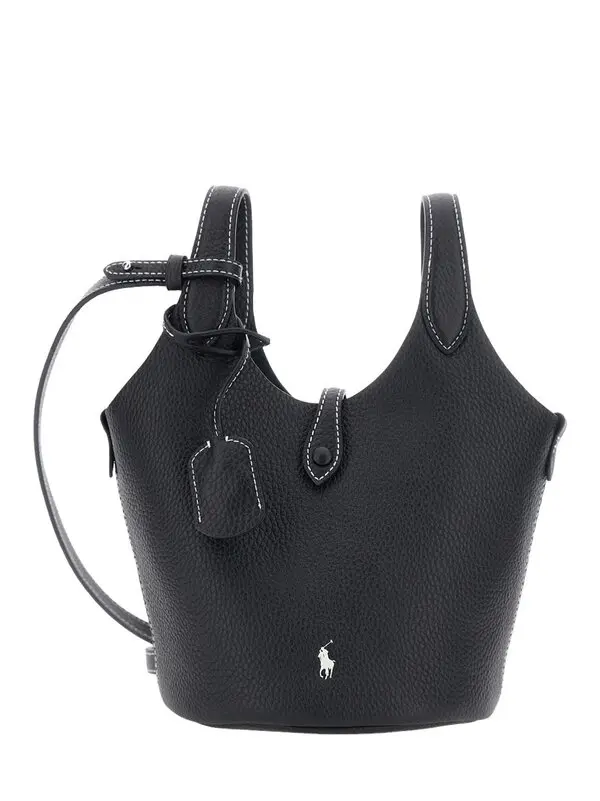 Polo Ralph Lauren Buttoned Shoulder Bag - Black