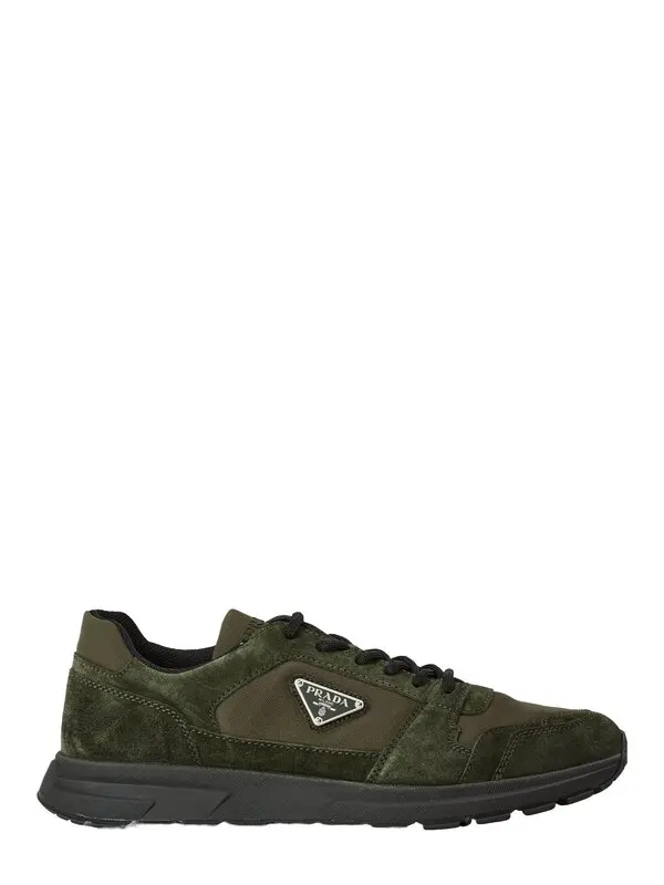 Prada Mixed Fabric Running Sneakers - Black