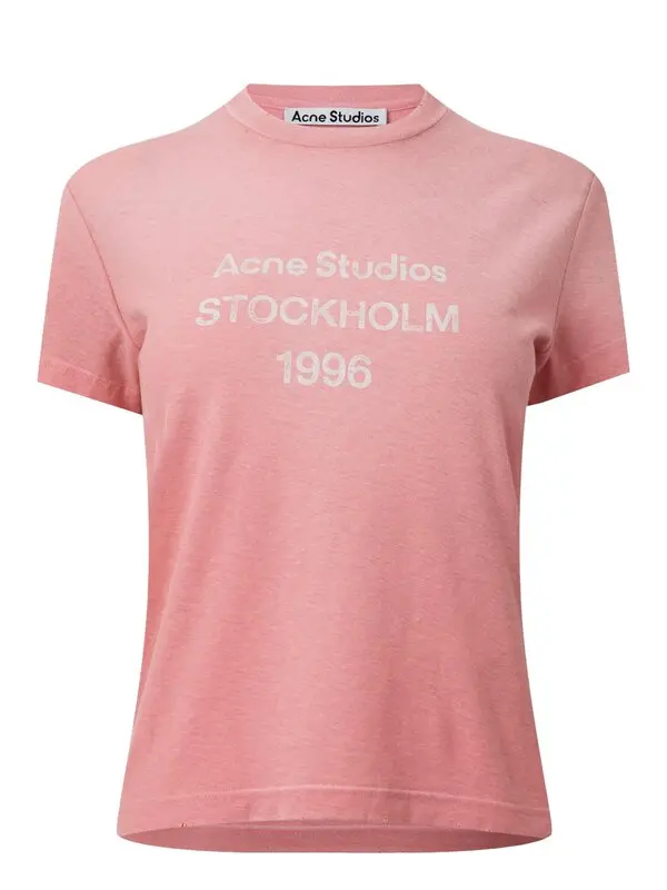 Acne Studios Crew Neck Short Sleeve Tee - Pink