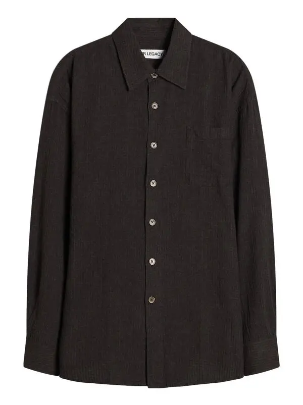 Our Legacy Check Grid Cloth Borrowed Shirt - Truffle