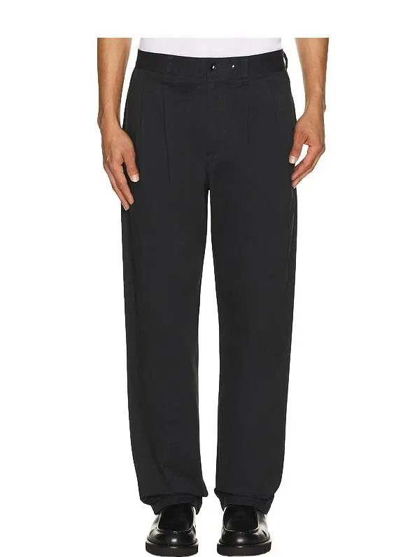 Rag & Bone Baggy Pleated Chino Pants - Black