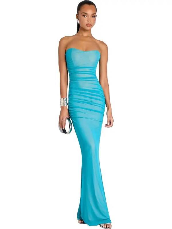 Retrofete Quintessa Mesh Dress - Sarcelle