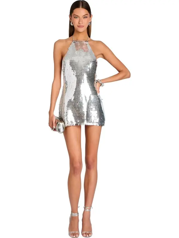 Retrofete Jawa Sequin Dress - Greige