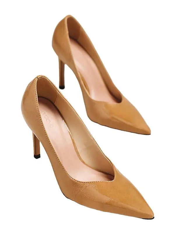 Maeve Leather Pointed-toe Stiletto Heels - Tan