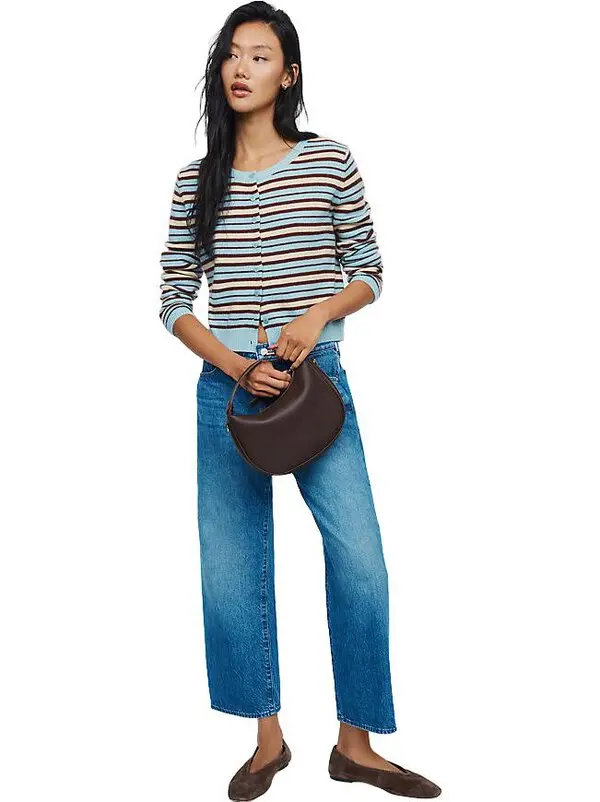 MOTHER The Dodger High-rise Flood Jeans - Medium Denim