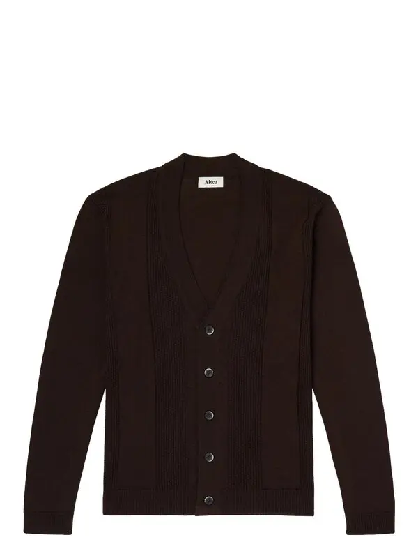 Altea Virgin Wool Cardigan - Brown