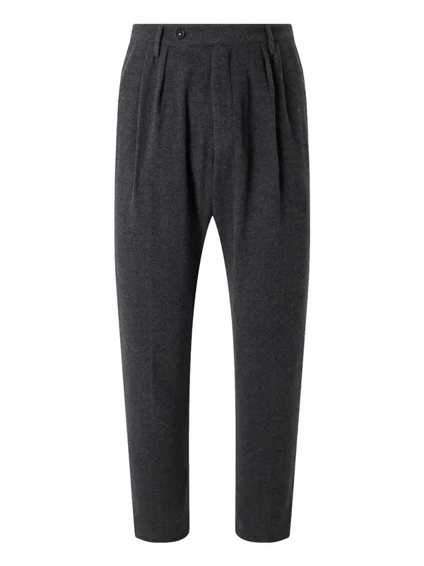 Massimo Alba Stan Straight-leg Wool, Silk And Cashmere-blend Suit Trousers - Gray