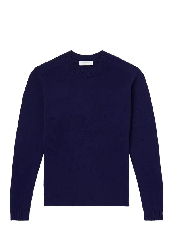 Boglioli Wool And Cashmere-blend Pullover - Blue