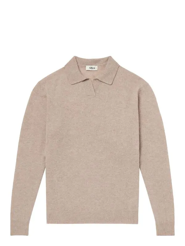 Altea Wool And Cashmere-blend Polo Sweater - Neutrals