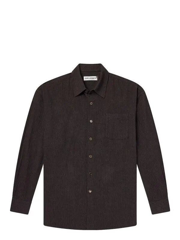 Our Legacy Borrowed Checked Woven Shirt - Brown