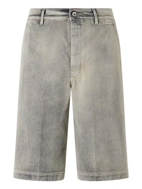 Rick Owens Work Straight-leg Denim Shorts - Gray