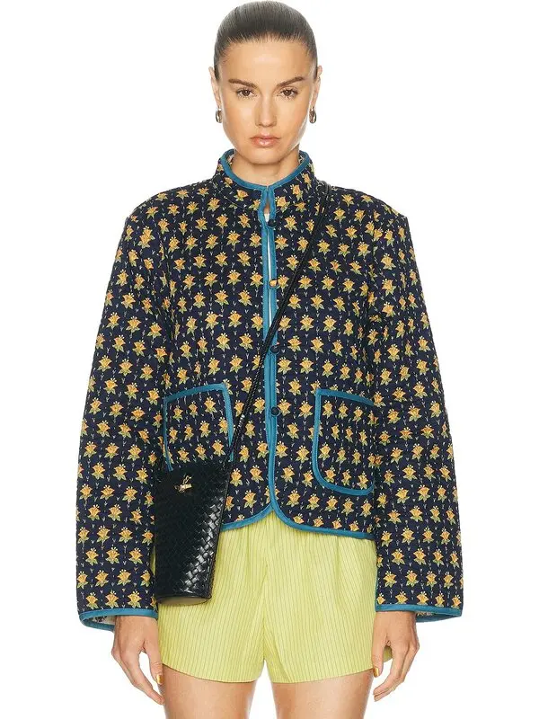 Polo Ralph Lauren Piped Jacket In Navy - Navy Multi
