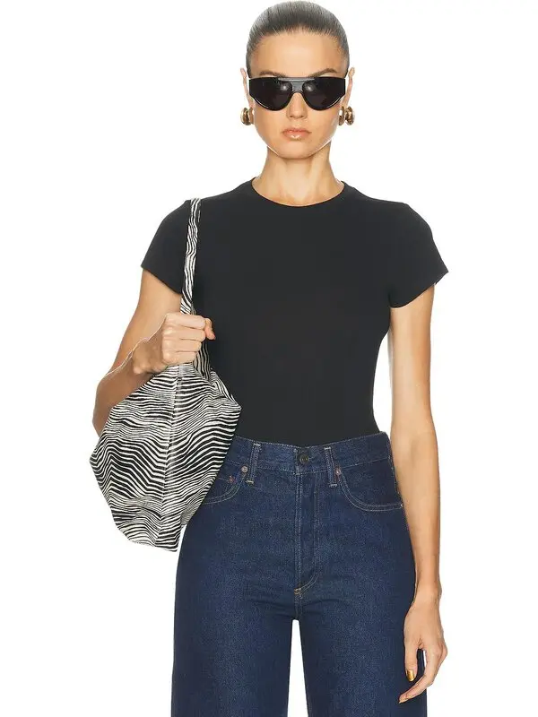 RE/DONE 60s Slim Tee Bodysuit - Black