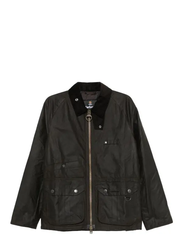 Barbour Corduroy-collar Wax-finish Jacket - Brown