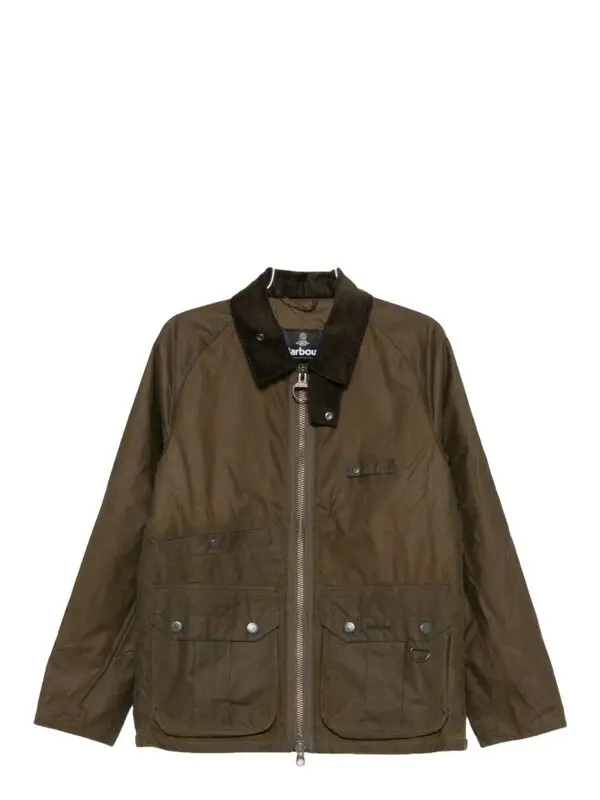 Barbour Corduroy-collar Zip-fastening Jacket - Brown