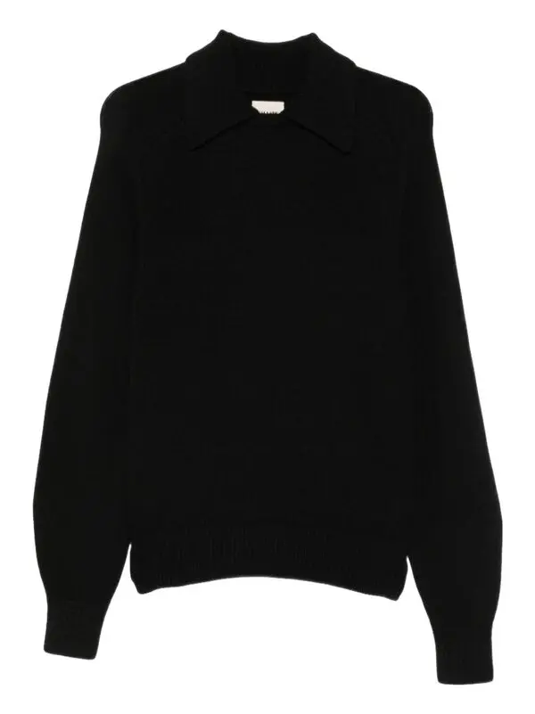 Khaite Long-sleeved Pullover Sweater - Black