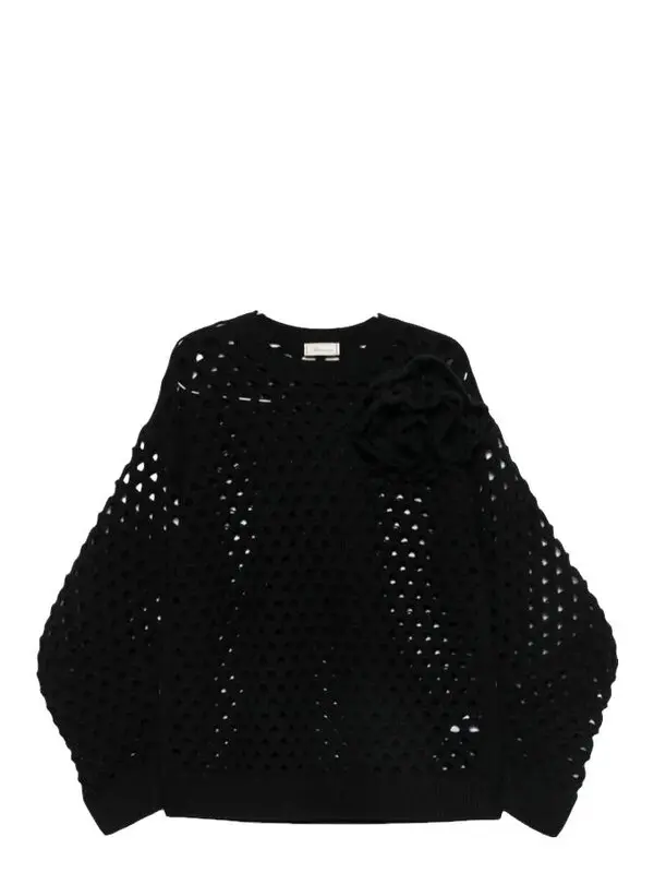 Blumarine Long-sleeved Sweater - Black