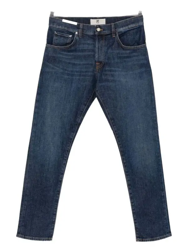 PT TORINO Faded Straight-leg Jeans - Blue