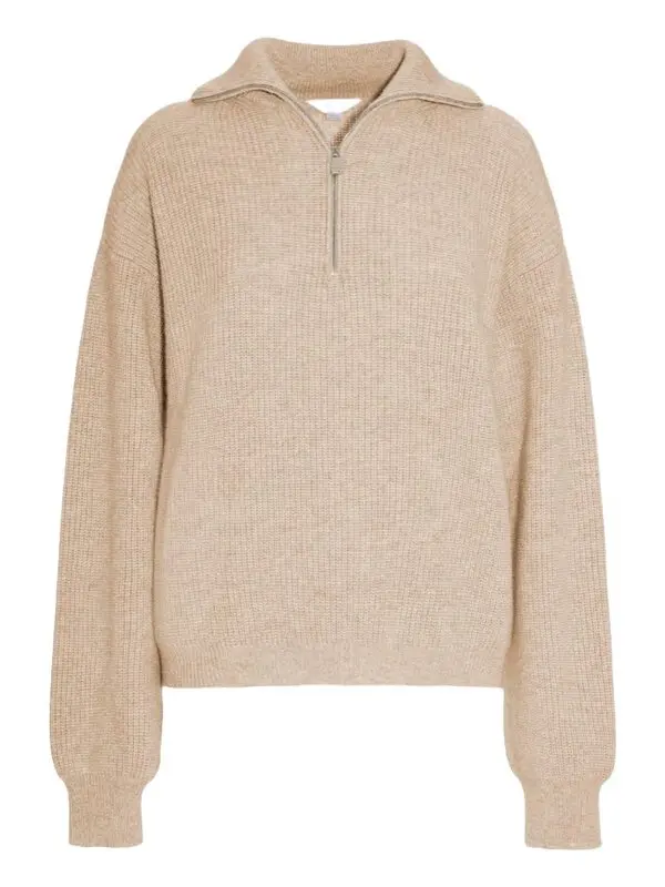 Malo Quarter Zip Polo - Light Sand
