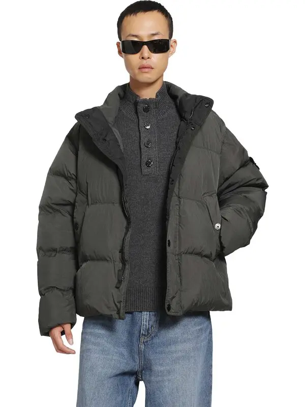 Stone Island Crinkle Reps Ny Down Jacket - Grey