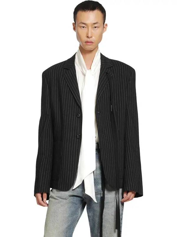ANN DEMEULEMEESTER Rami Deconstructed Blazer - Black