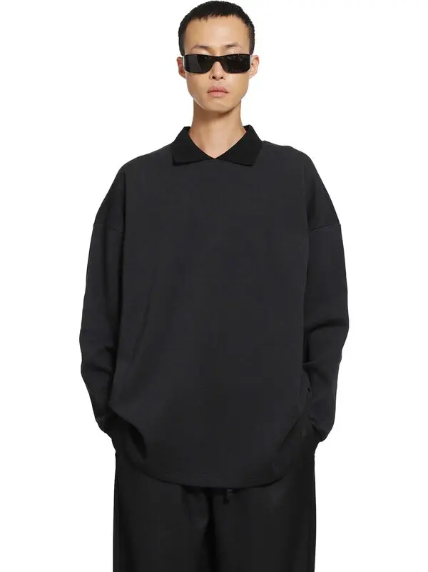 ROSE BURRITO Cotton Polo Shirt - Black