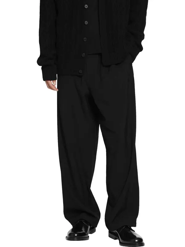 THE ROW Pascale Pants In Lightweight Wool Twill - Black
